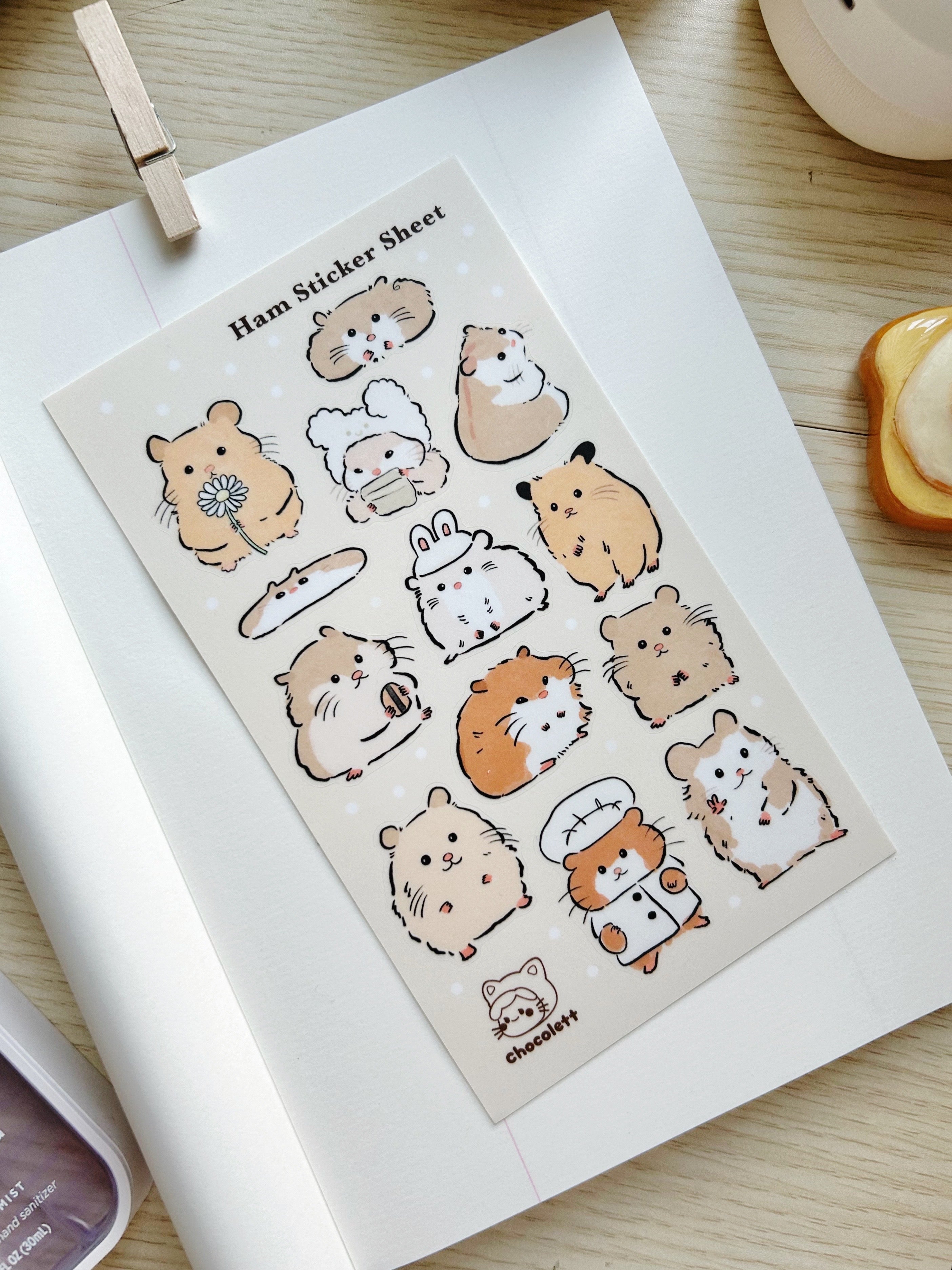 Ham Vinyl Sticker Sheet – Chocolett